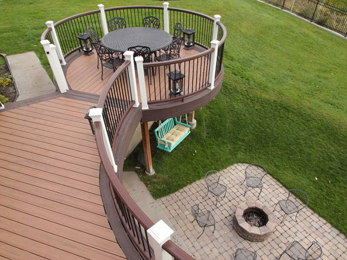 Round Deck Composite Trex Deck Midvale UT - CFC Fences & Decks